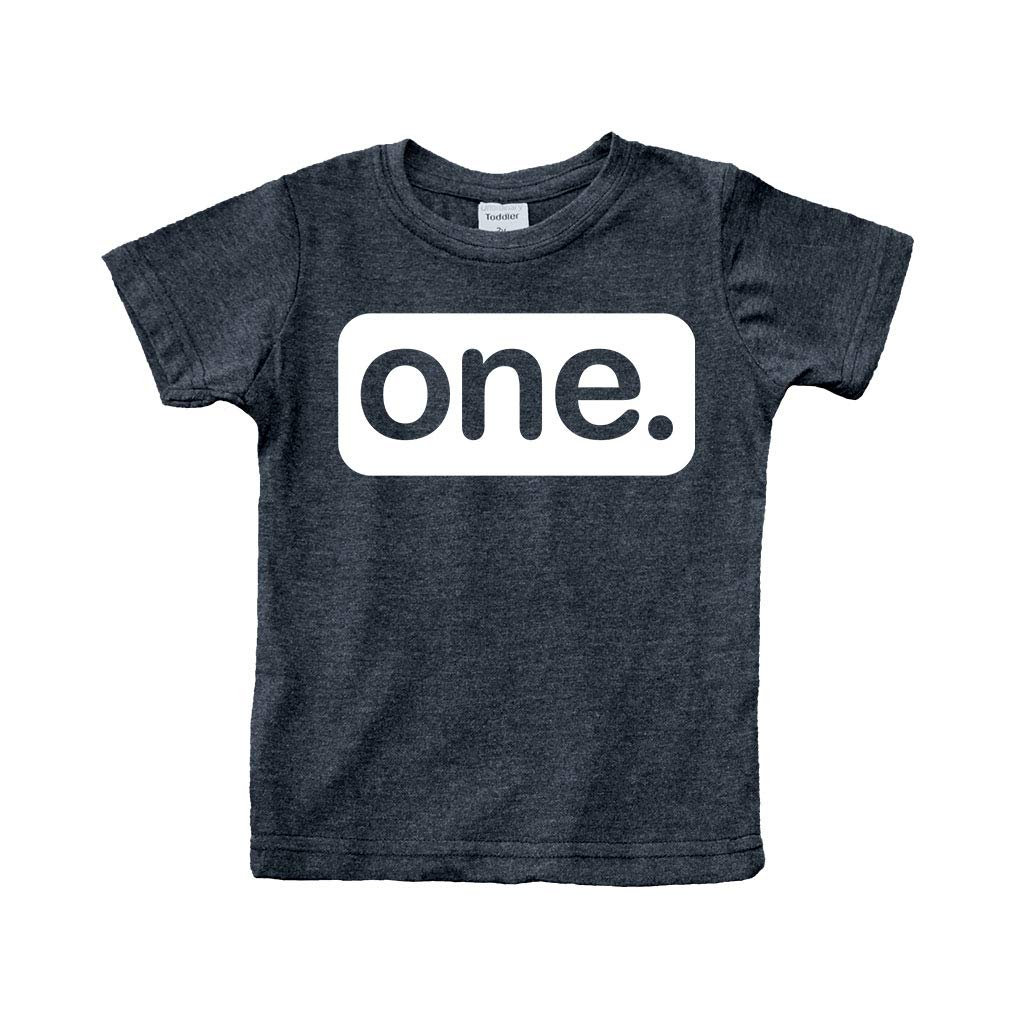 First Birthday Outfit boy 1st Birthday boy Gifts one Year Old Shirt Baby Boys (Charcoal Black, 18 Months)