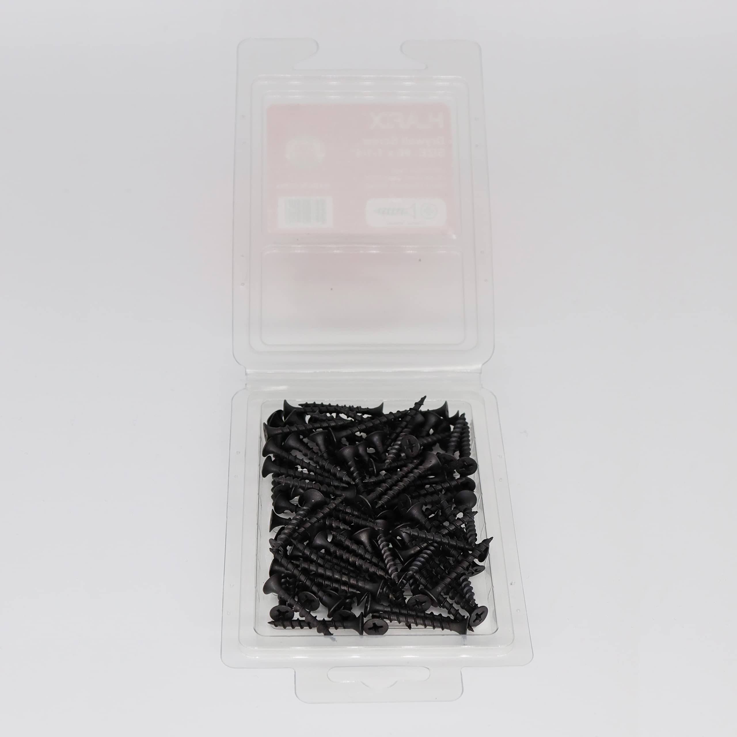 LLAMA HLAFIX Fastener #6*1inch Drywall Screws 100pcs in Blister Package,Black Phosphate,Phillips Bugle Head Coarse Thread Sharp Point Wood Screw