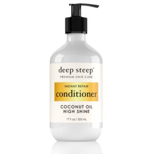 deep steep hair conditioner, 17oz (coconut oil high shine)