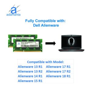 Adamanta 16GB (2x8GB) Compatible for Dell Latitude E6530, E6430, E6430s, 6430u, E6330, E6230, E5530, E5430, 3330 DDR3L 1600Mhz PC3L-12800 SODIMM Notebook Laptop Memory RAM Upgrade SNPN2M64C/8G