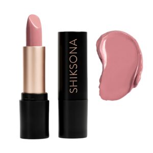 shiksona hustlin hot mama | vegan, creamy, full coverage matte lipstick in a timeless, universal nude pink shade