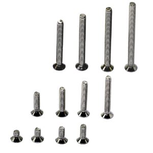 iexcell 720 Pcs M4 x 6/8/10/12/16/20/25/30/35/40/45/50 Stainless Steel 304 Hex Socket Flat Head Cap Screws Bolts Assortment Kit