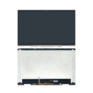 LCDOLED Replacement for HP Envy x360 13t-bd 13t-bd0xx 13t-bd1xx 13t-bd000 13t-bd100 13.3 inches FHD 1080P IPS LCD Display Touch Screen Digitizer Assembly Bezel with Board 30Pin (Pale Gold)