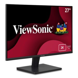 viewsonic va2715-2k-mhd 27 inch 1440p led monitor with adaptive sync, ultra-thin bezels, hdmi and displayport inputs for home and office, black