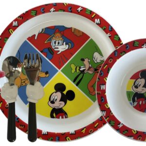 5 Piece Dinnerware Sets featuring Mickey and Minnie Mouse (Mickey)