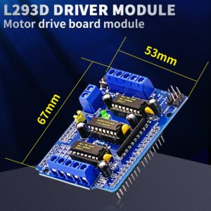 V TELESKY 3Pcs L293D Motor Driver Module - Shield Expansion Board Compatible with Arduino for Duemilanove Raspberry Pi Mega UNO R3 AVR ATMEL