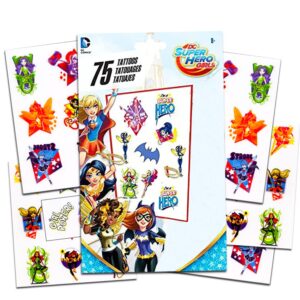 DC Comics Super Hero Party Supplies Set ~ Bundle with 200 Superhero Temporary Tattoos and Justice League Stickers Featuring Wonder Woman, Superman, and More (Party Favors)