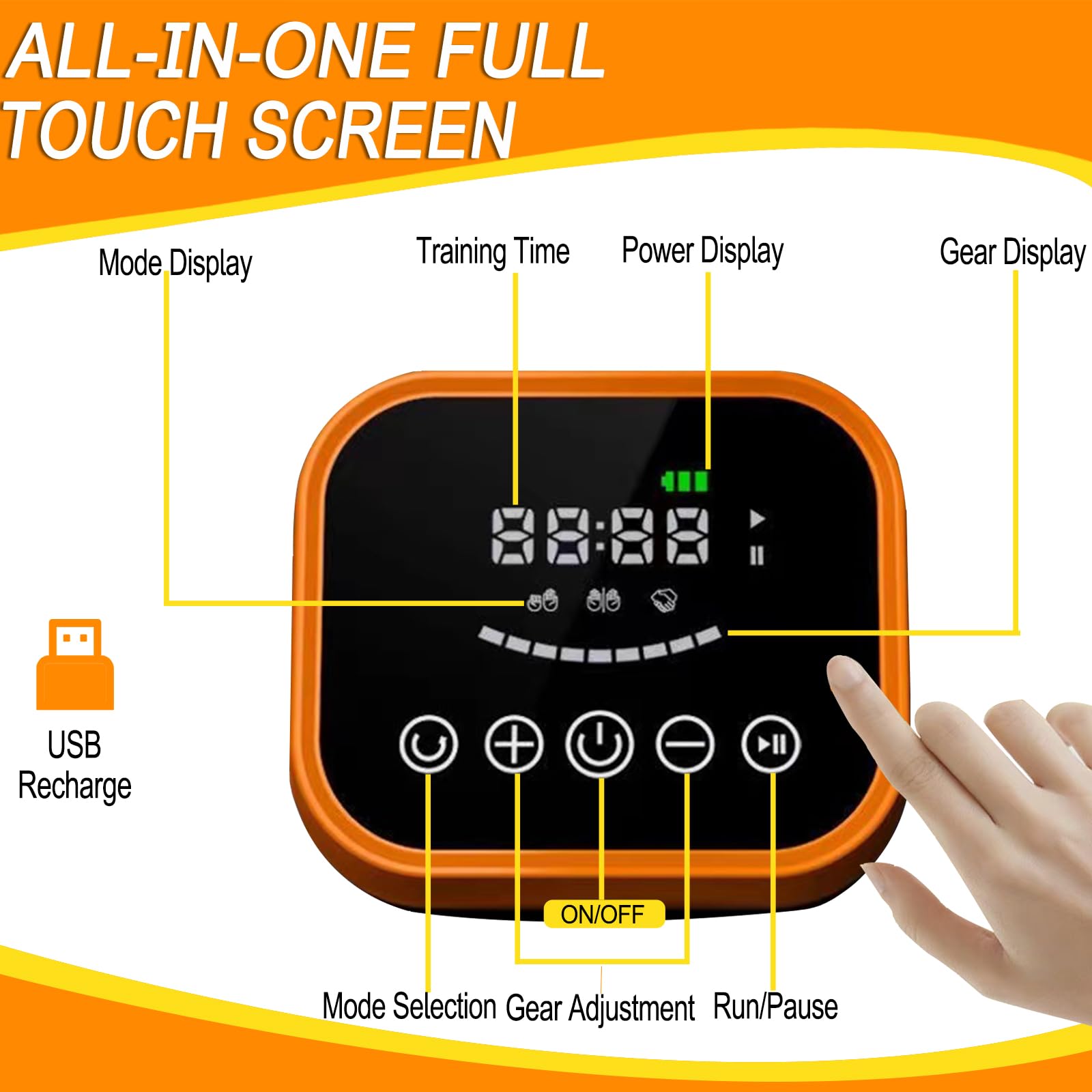 Rehabilitation Robot Gloves Upgrade Stroke Hand Therapy Equipment, Automatic Hand Trainer Gloves with USB Chargeable