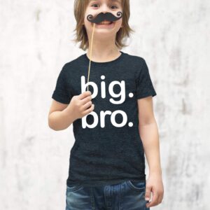 Big Brother Shirt, Big bro Shirt, Big Brother Announcement Shirt, Big Brother t Shirt Toddler (Charcoal Black, 18 Months)