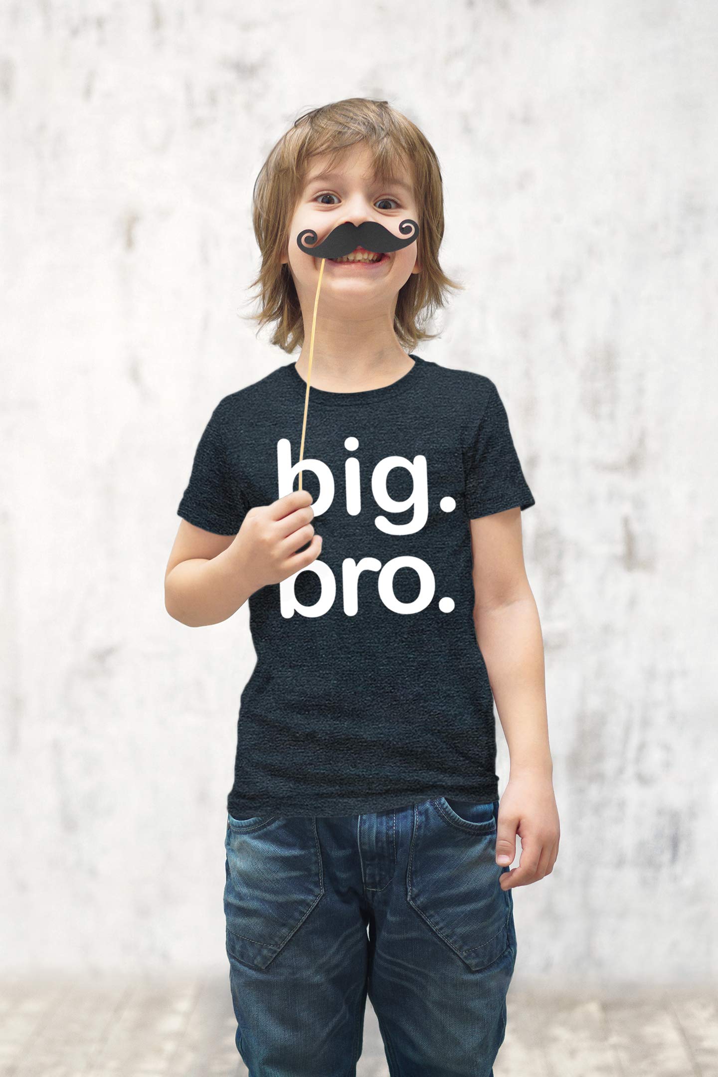 Big Brother Shirt, Big bro Shirt, Big Brother Announcement Shirt, Big Brother t Shirt Toddler (Charcoal Black, 18 Months)