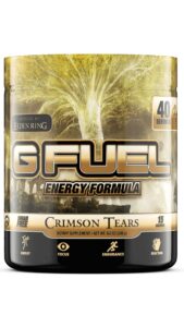 g fuel elden ring crimson tears energy drink powder, pre workout caffeine powder, energy powder drink mix for gaming, sugar free focus amino, vitamin + antioxidants, 9.9oz (prickly pear, 40 servings)