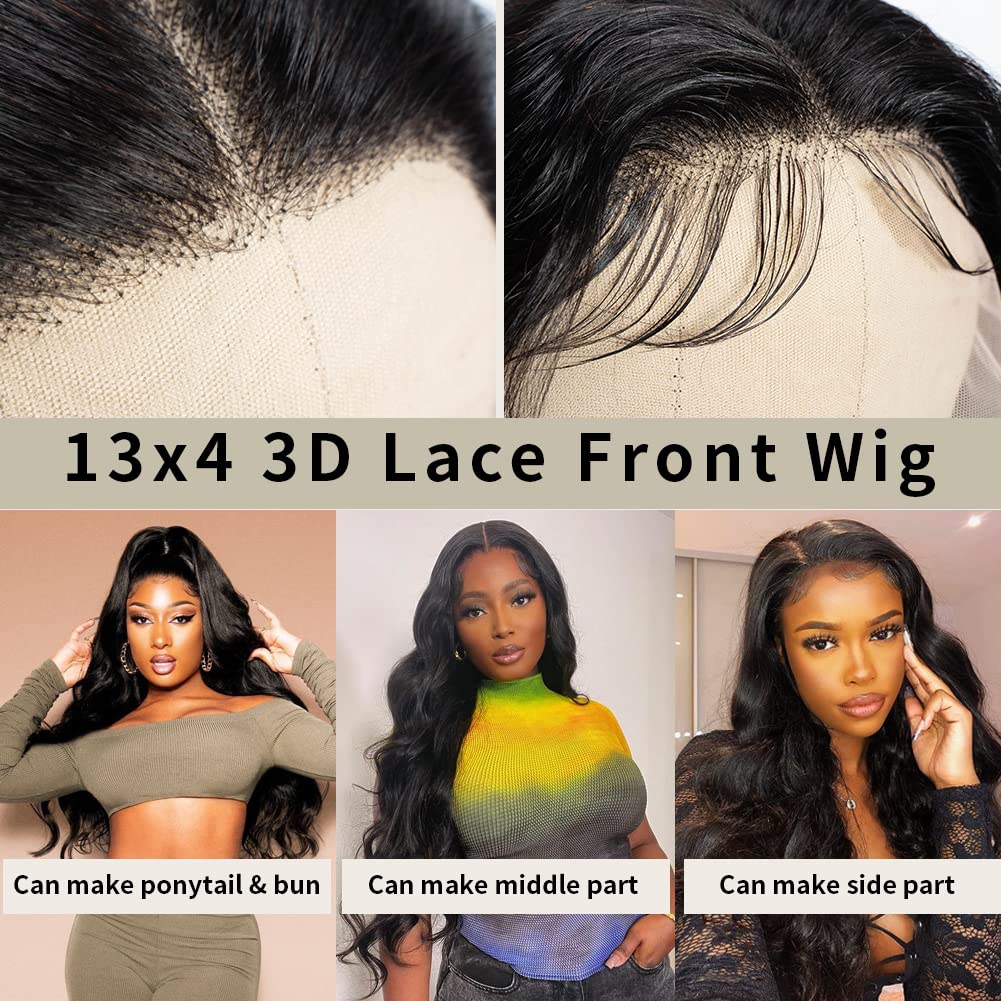 Spotlight 4x4 Lace Front Wigs Straight Human Hair Wigs for Black Women 180% Density Brazilian Virgin Lace Closure Wig Pre Plucked With Baby Hair Natural Hairline 18 Inch