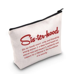 pofull sorority dst gift 1913 sorority sister makeup bag dst sorority paraphernalia girls gift (red bag)