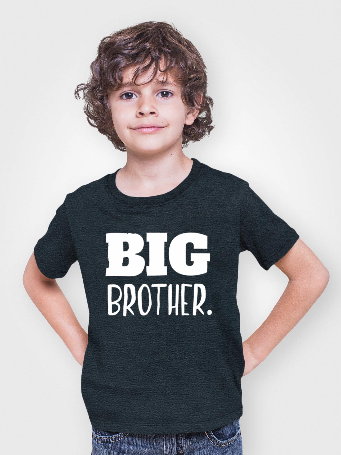 Big Brother Shirt for Toddler Promoted to Best Big Brother Announcement Baby Boys (Charcoal Black, 18 Months)