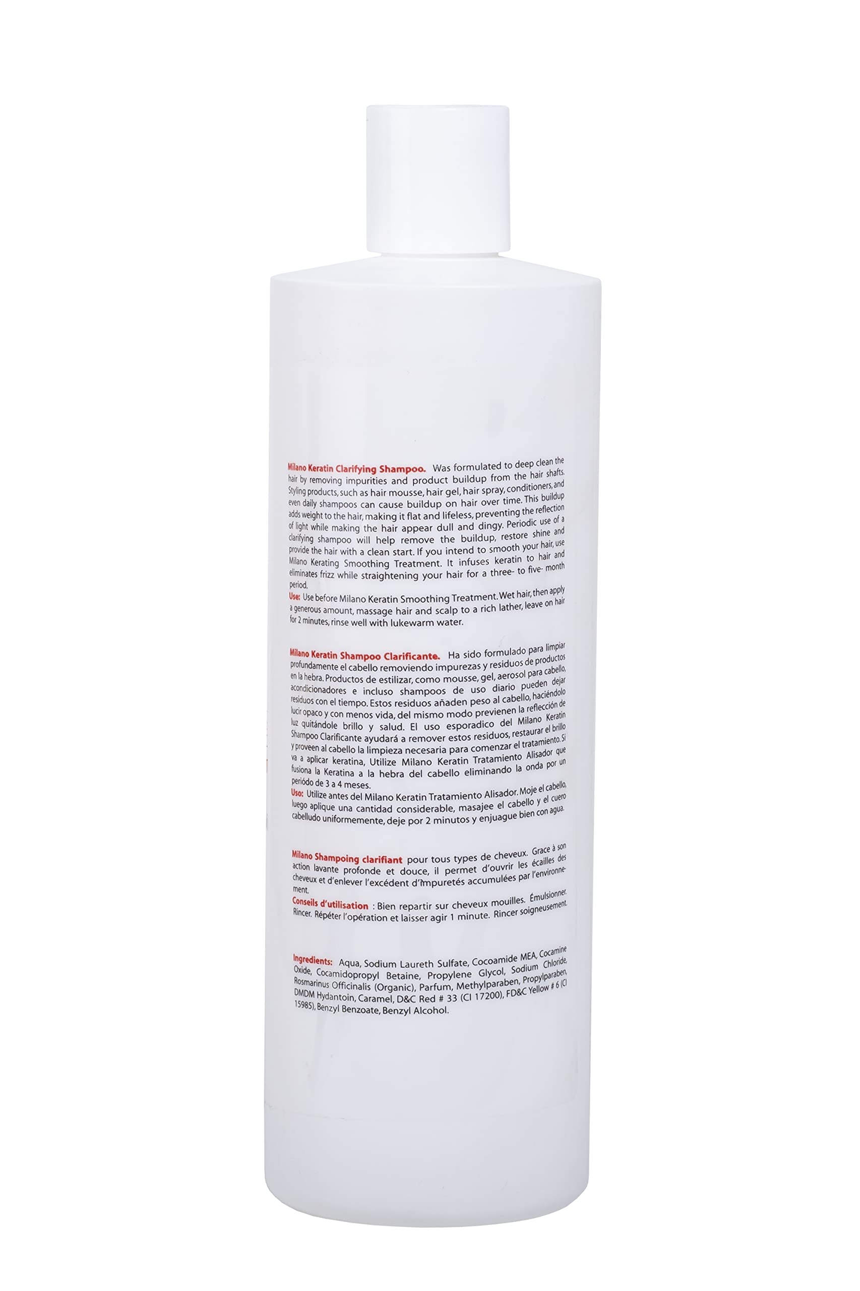 Milano Care Keratin Clarifying Shampoo 500ml/16oz