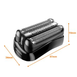 Braun Series 3 Replacement Head, Braun Shaver Head Shaver Braun Series 3 Replacement Foil and Cutter - Braun Shavers for Men (21B)