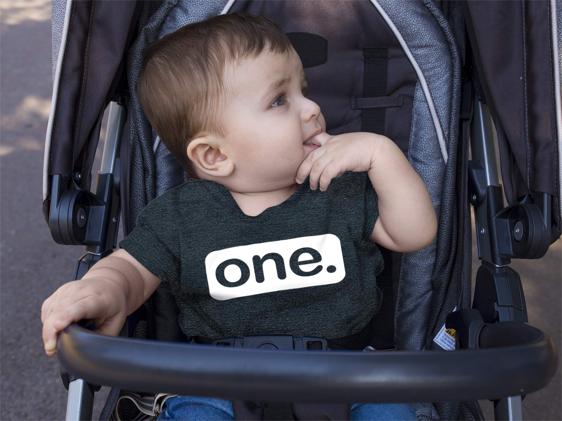 First Birthday Outfit boy 1st Birthday boy Gifts one Year Old Shirt Baby Boys (Charcoal Black, 18 Months)