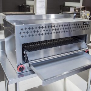 KITMA Commercial Salamander Broiler, 36'' Natural Gas Cheese Melter Salamander Broiler with Gill and 2 Infrared Burners for Restaurant, Kitchen, Barbecue, 43,000 BTU/h