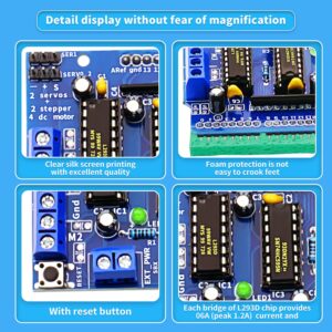 V TELESKY 3Pcs L293D Motor Driver Module - Shield Expansion Board Compatible with Arduino for Duemilanove Raspberry Pi Mega UNO R3 AVR ATMEL