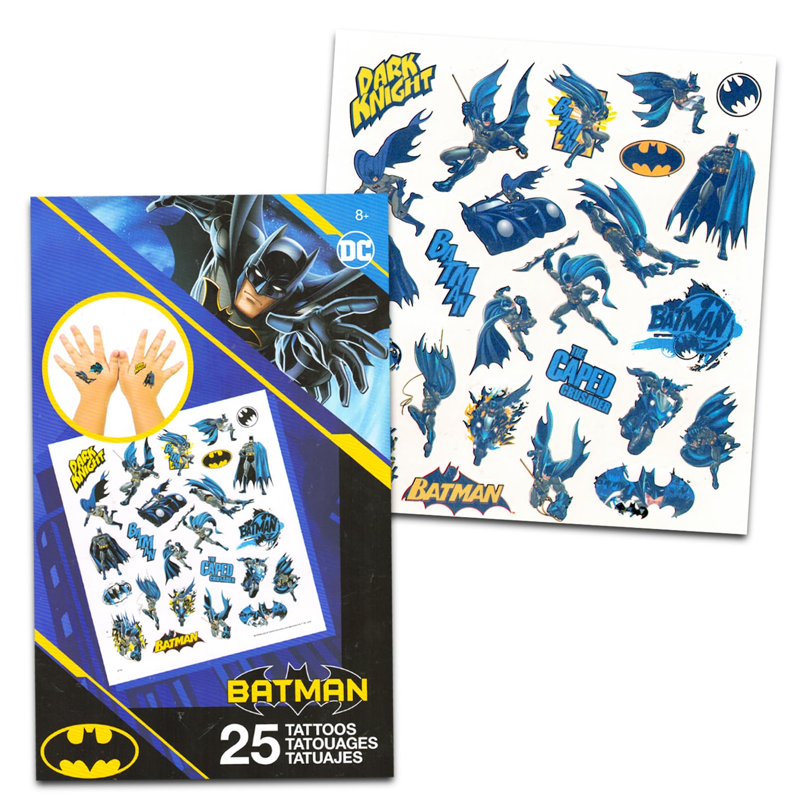 DC Comics Super Hero Party Supplies Set ~ Bundle with 200 Superhero Temporary Tattoos and Justice League Stickers Featuring Wonder Woman, Superman, and More (Party Favors)