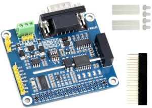 isolated rs485 rs232 expansion hat board for raspberry pi 4b/3b+/3b/2b/zero/zero 2 w/zero 2 wh, spi control onboard protection circuits