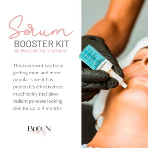 BRÜUN Serum Treatment set of 12 Vials for Spa – A Booster kit for skin care to use with Derma Pens and rollers for fresh look and lasting results