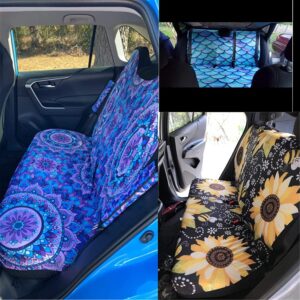 Bulopur Cute Sloth Baby Printing Auto Seat Cover Car Accessories for Women Full Set of 4 Pack Fits Most Cars, SUVs, Vans,Trucks