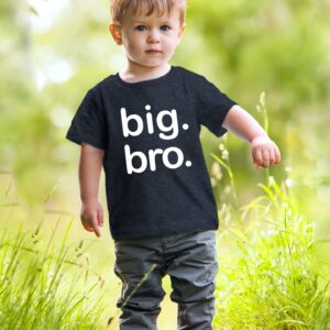 Big Brother Shirt, Big bro Shirt, Big Brother Announcement Shirt, Big Brother t Shirt Toddler (Charcoal Black, 18 Months)