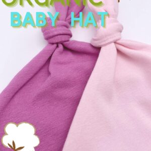 Organic Baby Hat for Boys/Girls/Newborns/Infant Hospital Hat (Pink/Rose)