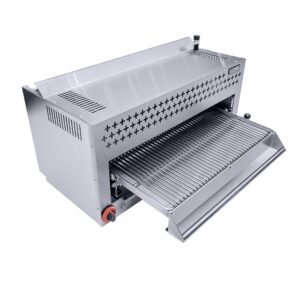 kitma commercial salamander broiler, 36'' natural gas cheese melter salamander broiler with gill and 2 infrared burners for restaurant, kitchen, barbecue, 43,000 btu/h