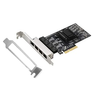 Quad-Port 2.5GBase-T PCIe Network Adapter RTL8125B 2500/1000/100Mbps PCI Express Gigabit Ethernet Card RJ45 LAN Controller Support PXE for Windows/Linux/MAC with Low Profile