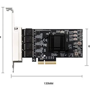 Quad-Port 2.5GBase-T PCIe Network Adapter RTL8125B 2500/1000/100Mbps PCI Express Gigabit Ethernet Card RJ45 LAN Controller Support PXE for Windows/Linux/MAC with Low Profile