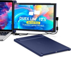 duex max ds mobile pixels (2024 version) 14.1" portable monitor, fhd 1080p laptop screen extender hdmi laptop monitor usb c plug and play,windows/mac/linux/switch/android compatible