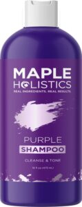 purple shampoo blonde hair toner - sulfate free shampoo for color treated hair plus blonde shampoo for brassiness and yellow tones - hair toner for bleached hair made with cleansing natural oils 16oz