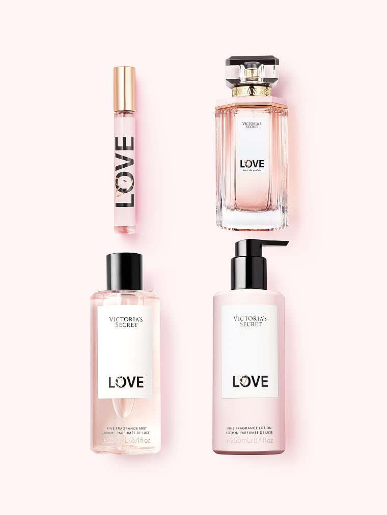 Victoria's Secret Love Eau de Parfum, Notes of Fresh Juniper, Apricot Blush & Boyfriend Tee, Perfumes for Women (3.4 oz)