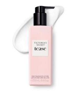 victoria's secret fragrance lotion, tease body lotion for women, notes of white gardenia, anjou pear, black vanilla, tease collection (8.4 oz)