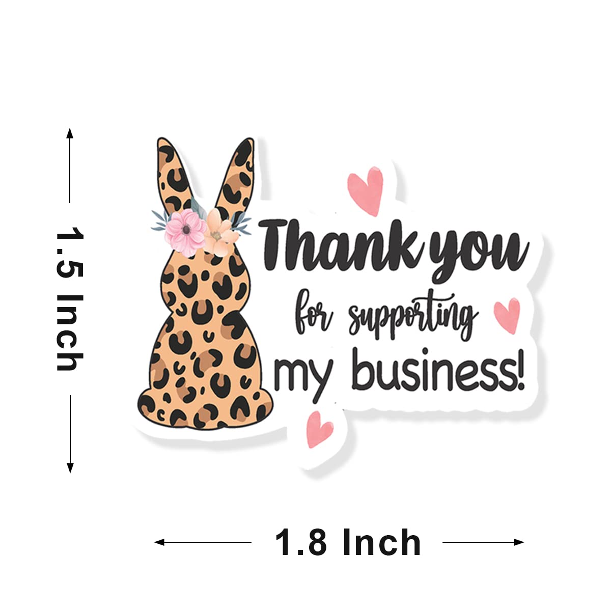 200PCS Thank You for Supporting Easter Bunny Stickers,Cute Small Business Envelopes Stickers for Handmade Goods Business Packages,Easter Day Theme Small Shop Business Stickers for Envelopes Seals