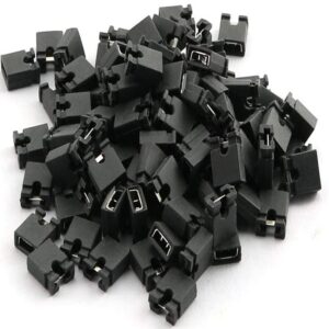 100pcs 2.54mm black jumper caps standard circuit board jumper cap shunts short circuit connection pin blocks