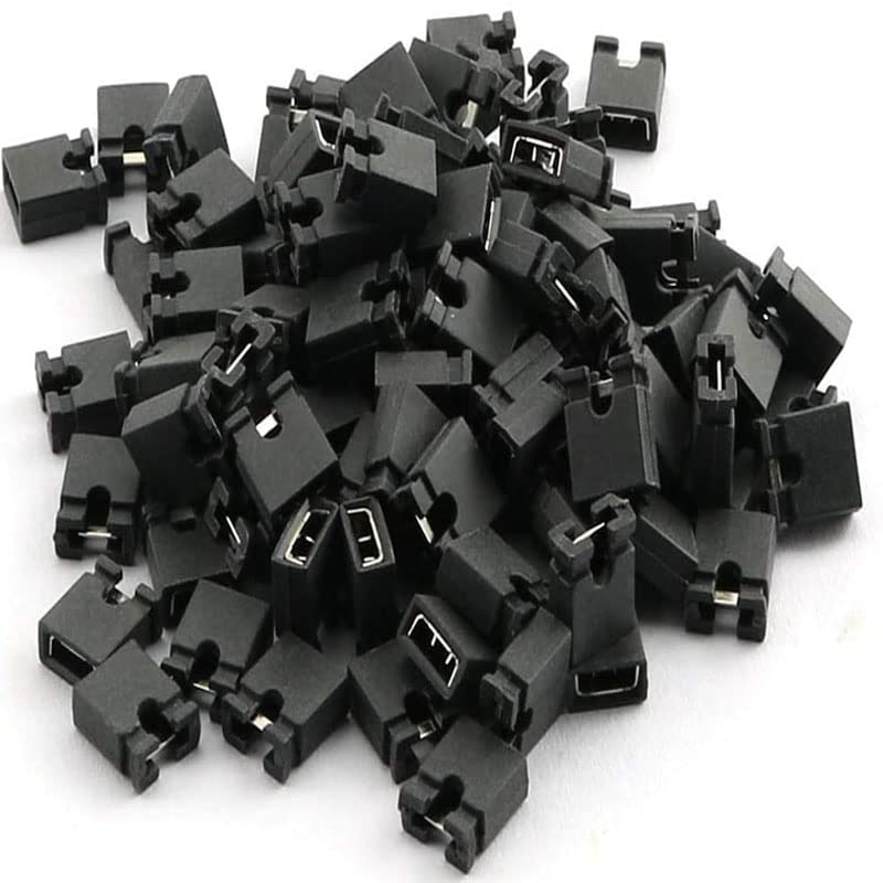 100PCS 2.54mm Black Jumper Caps Standard Circuit Board Jumper Cap Shunts Short Circuit Connection Pin Blocks