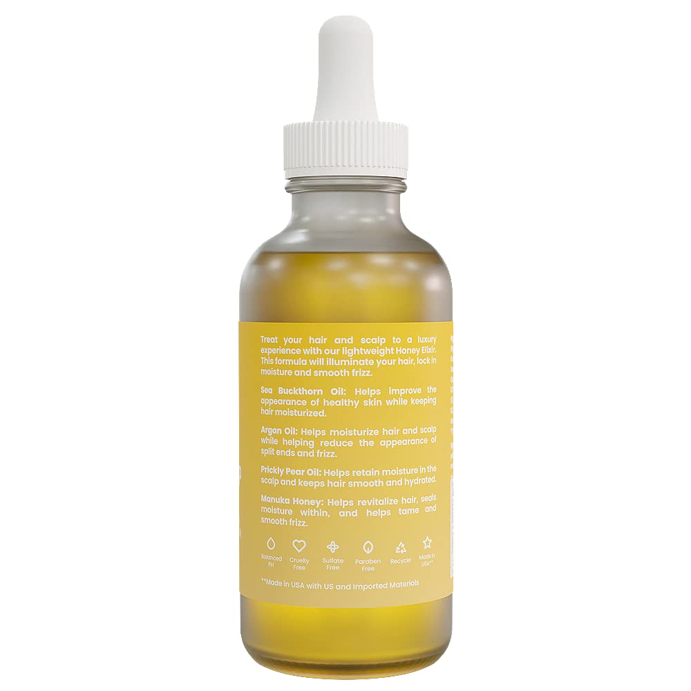 Hair Serum for Frizzy and Damaged Hair and Hair Growth - Anti Frizz Serum and Nourishing Hair Elixir - Heat Protectant for Dry and Damaged Hair - Hair Oil for Curly Frizzy Hair (4oz)