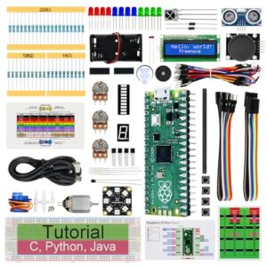 freenove super starter kit for raspberry pi pico (included), dual-core arm cortex-m0+ microcontroller, 588-page detailed tutorial, 177 items, 94 projects, python c java code