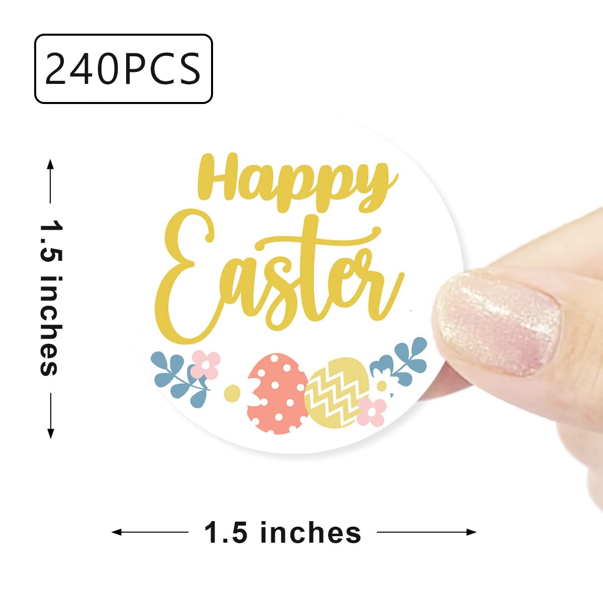 Handmade with Love and Prayers 240 Piece Easter Stickers,Cute Business Envelopes Stickers for Handmade Goods/Small Business Packages,Easter Theme Small Shop Business Stickers for Envelopes Seals