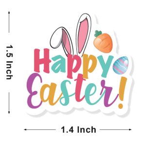 425 PCS Easter Bunny Stickers 4 Design,Cute Small Business Envelopes Stickers for Handmade Goods/Bags Business Packages,Easter Day Theme Small Shop Business Stickers for Envelopes Seals - Rabbit