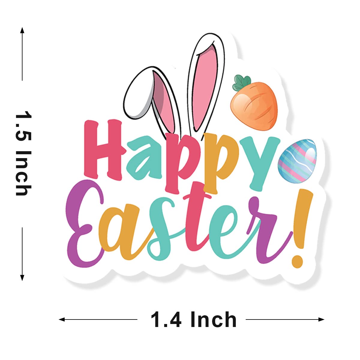 425 PCS Easter Bunny Stickers 4 Design,Cute Small Business Envelopes Stickers for Handmade Goods/Bags Business Packages,Easter Day Theme Small Shop Business Stickers for Envelopes Seals - Rabbit