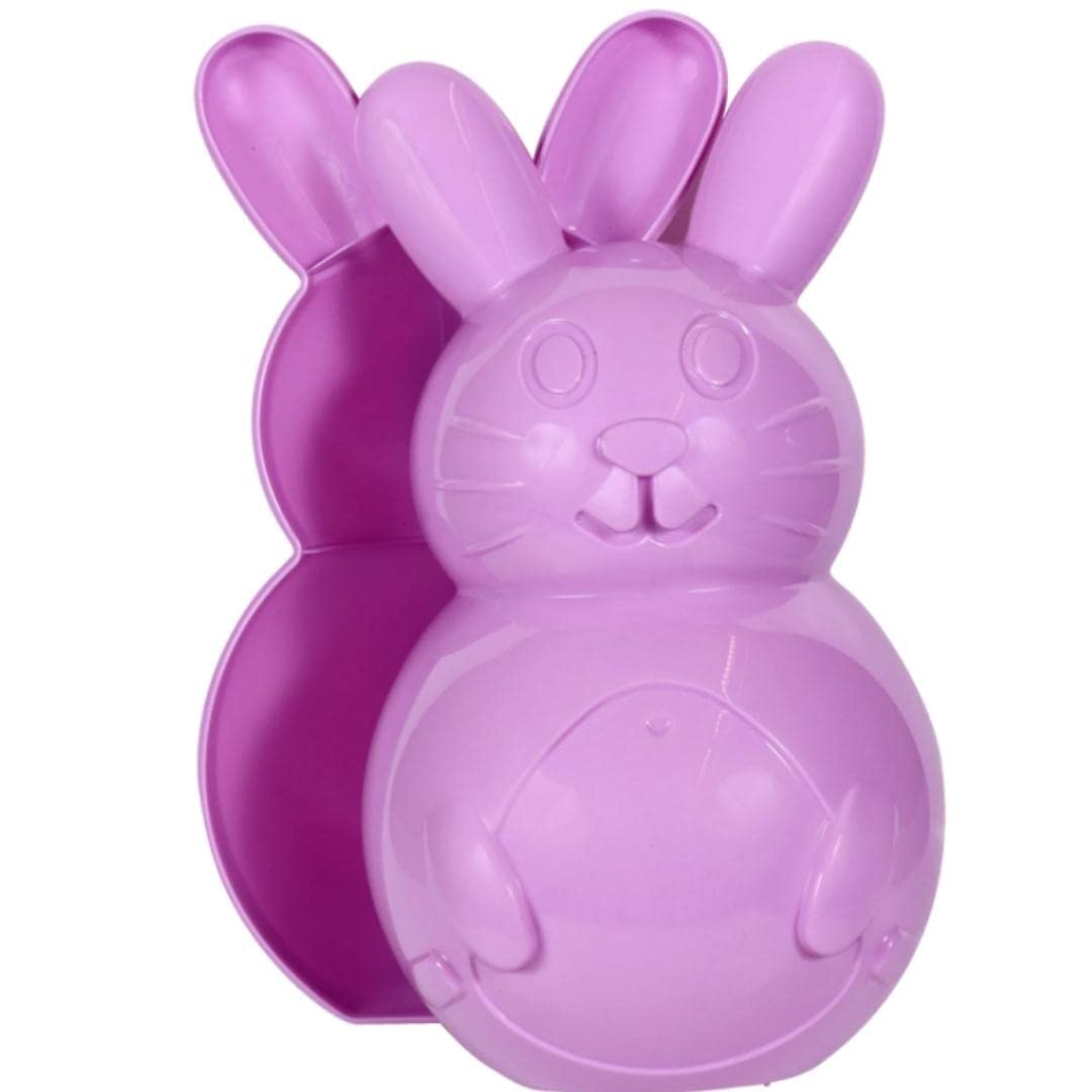 Easter Bunny Fillable Container Bunny Shaped 10 inches (4pcs) Set of 4 Colors Blue Yellow Pink & Purple Perfect for Easter Spring Basket Fillers Easter Eggs Hunt Basket Stuffers