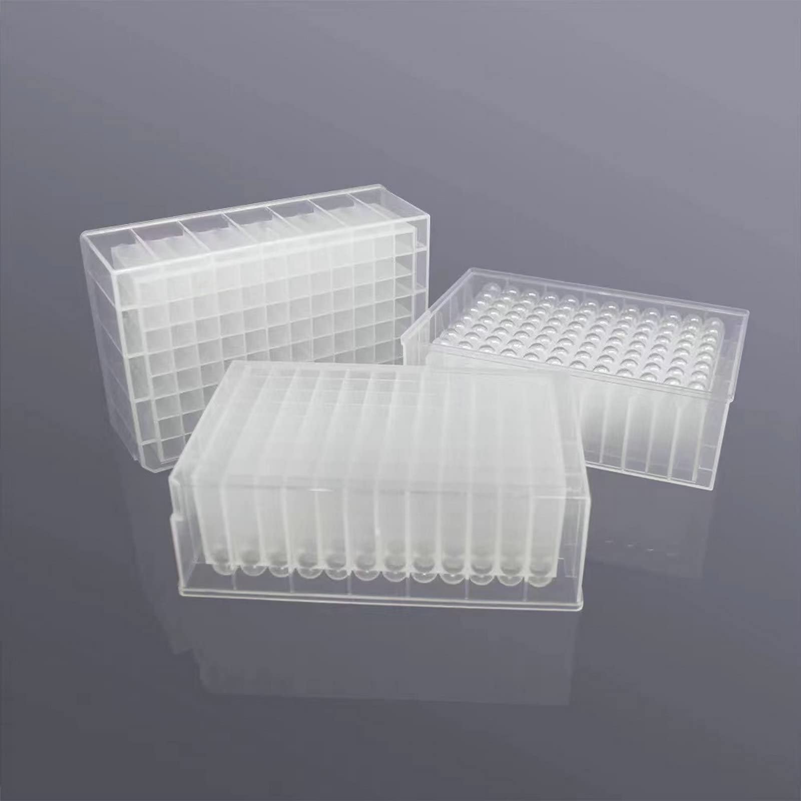 Deep Well Plates - 96 Deep Well Storage Plate,2.2mL, Square Well,Round Bottom(Pack of 5)