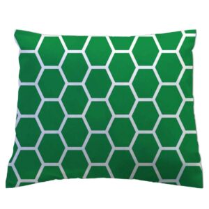 sheetworld toddler pillow case 13 x 17, 100% cotton woven, hypoallergenic, percale pillow case - green honeycomb, made in usa