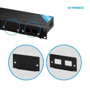 UCTRONICS for Raspberry Pi Rackmount Complete Enclosure 2.0 with PoE Functionality, Front Removable 19" 1U Rack Mount with Captive Screws, Supports Up to 5 RPis, Compatible with Raspberry Pi 4B, 3B+