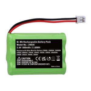 PowerTrust 3.6V 800mAh 29030 Ni-MH Battery for Summer Infant Baby Monitor 29000,29000A.29000B 29003,29003A,29030,29040,29500 28650,285650A 29600,29630,29890,36004