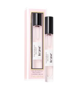 victoria's secret tease eau de parfum rollerball, notes of white gardenia, anjou pear & black vanilla, travel size mini perfumes for women (0.23 oz)